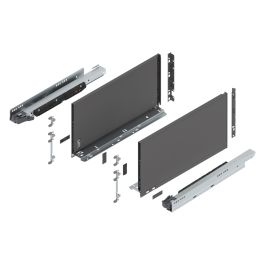 Blum LEGRABOX Metal Sided Drawer Slides 170lb F-Height 9-1/2" Orion Gray