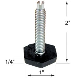 Handy Button 33-6600SE BLACK Base Leveler 2"L w/1"hex base