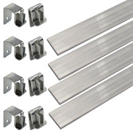 24" Kine Flex 3/4" Aluminum File Bar w/Side Bracket for 5/8" Drawer and ...