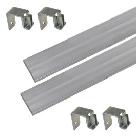 24" Kine Flex 5/8 Anodized Aluminum File Bar w/Side Bracket for 3/4 ...