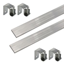 32" Kine Flex 3/4 Anodized Aluminum File Bar w/Side Bracket for 5/8 ...